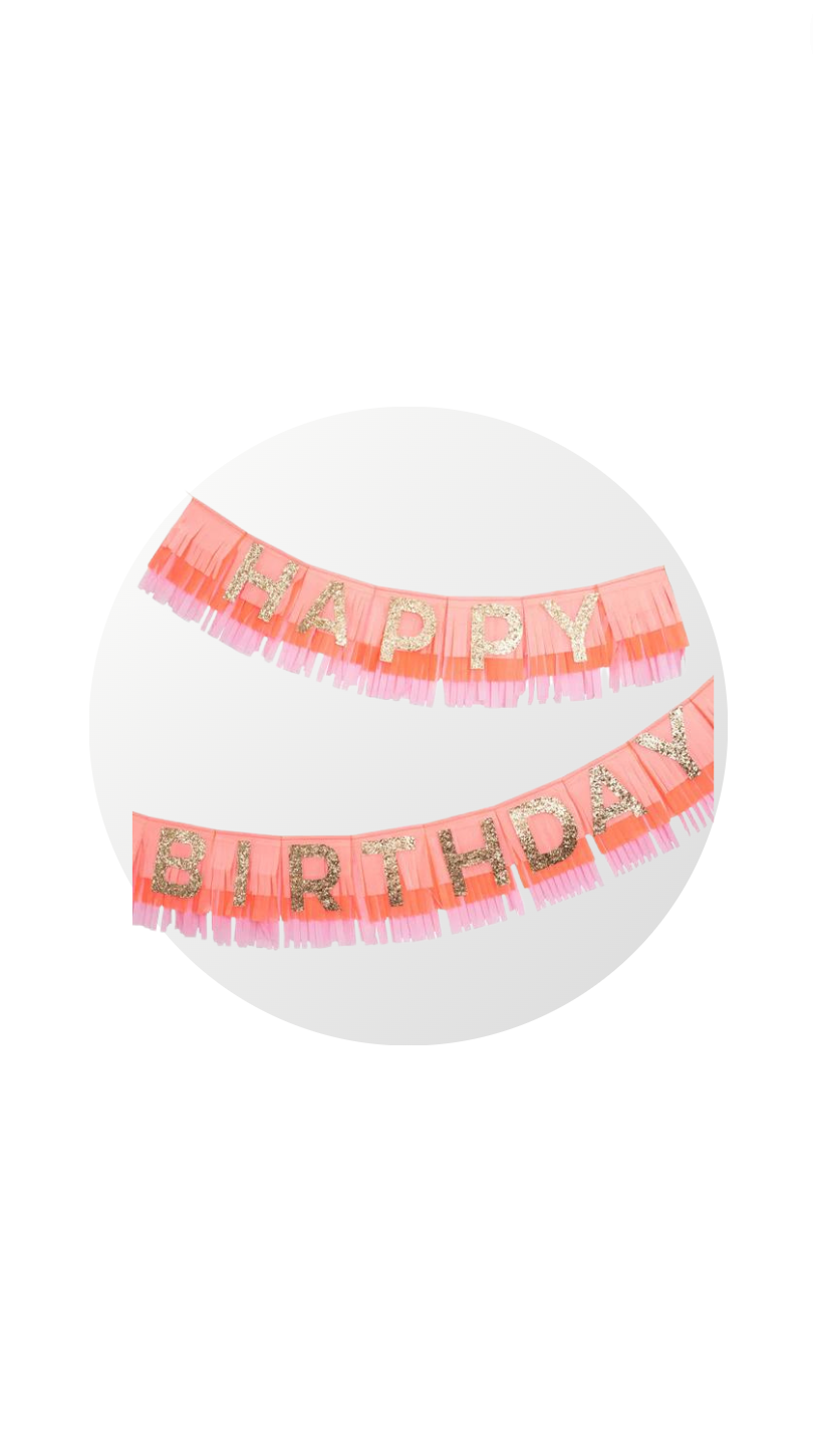 Banner, Curtains & Garland – Its Party Time