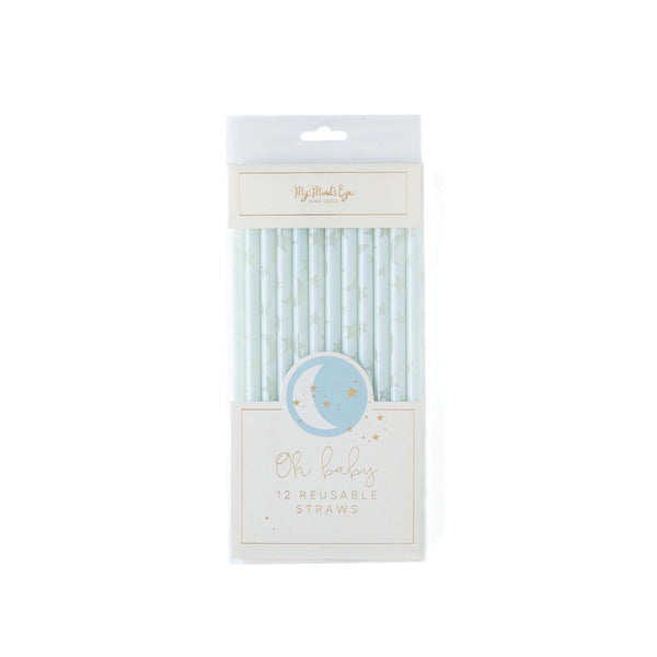 BABY BLUE REUSEABLE STRAWS – Its Party Time