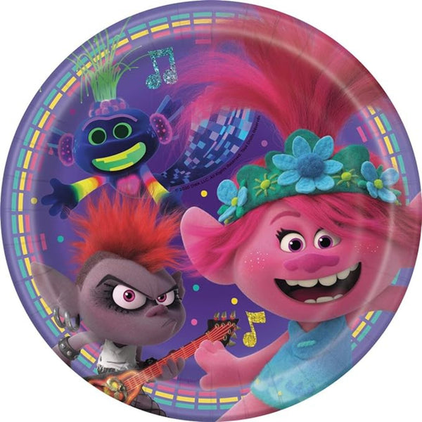 Trolls Paper Cake Plates – Its Party Time